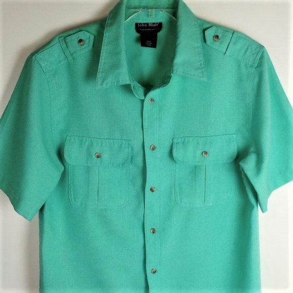 John Blair | Shirts | Vintage John Blair Mens Button Down Shirt 98s ...